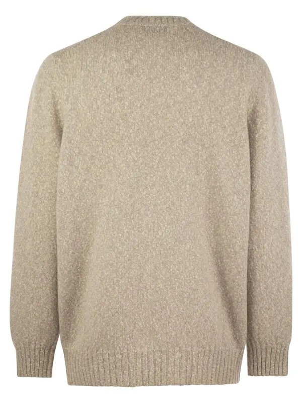 Brunello Cucinelli Cashmere And Virgin Wool Crewneck Sweater - Cream