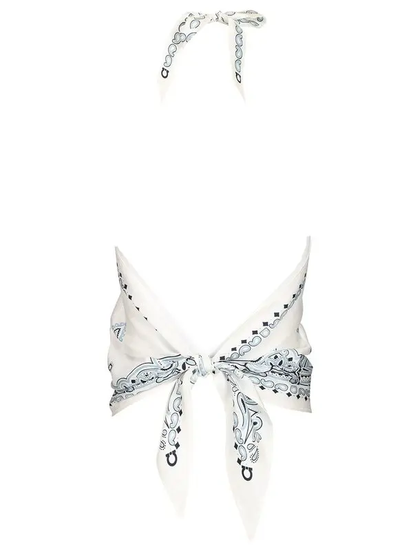 FERRAGAMO Arabesque Print Scarf Top