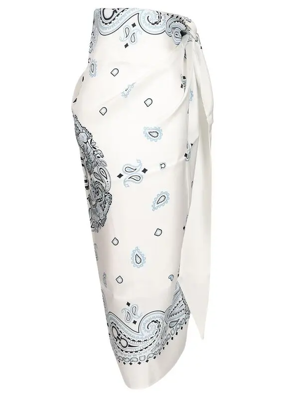 FERRAGAMO Arabesque Print Silk Sarong
