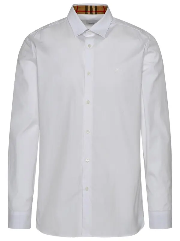 Burberry Sherfield Shirt In Cotton - White
