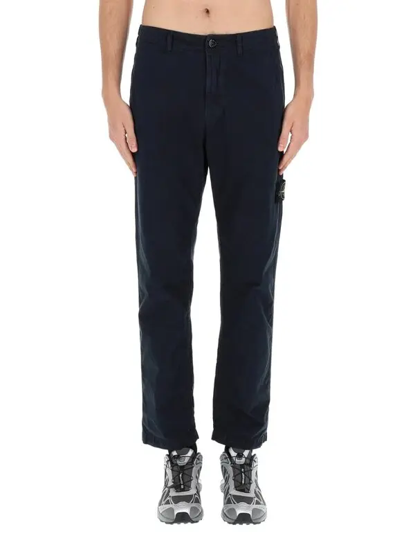 Stone Island Pants With Logo Patch