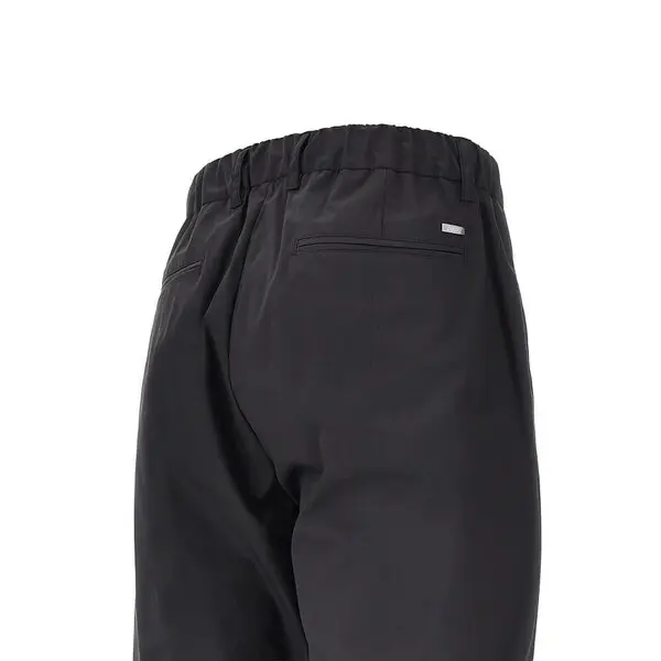 Herno Technical Poplin Pants With Drawstring - Black