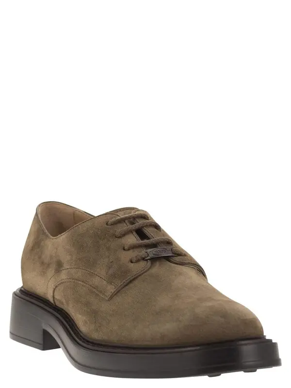 TOD'S Suede Lace-up - Cream
