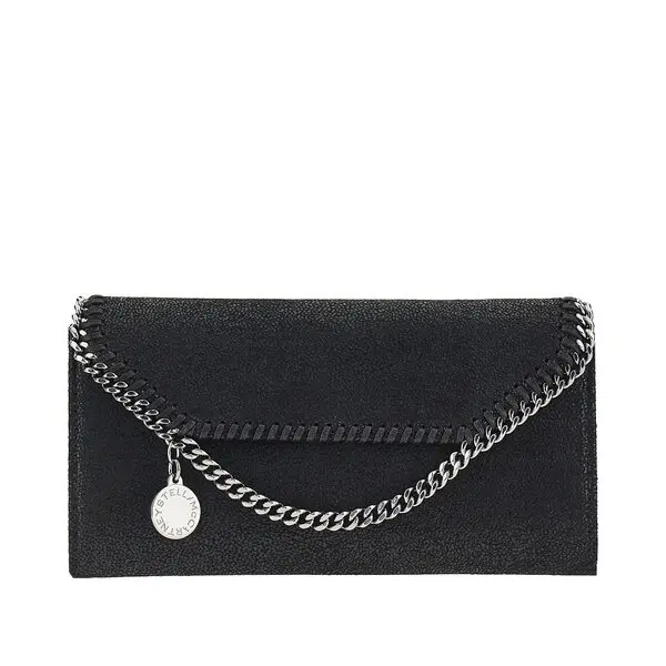 Stella McCartney Wallet With Falabella Shoulder Strap - Black