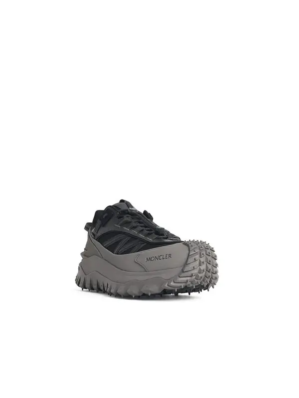 Moncler Trailgrip Gtx' Black And Grey Polyamide Sneakers