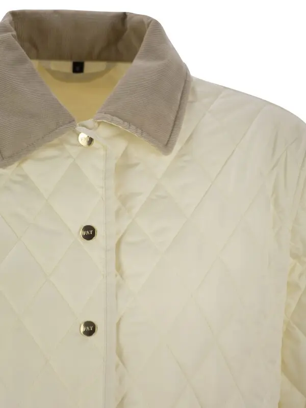 FAY Diamond Quilted Nylon Shirt Jacket