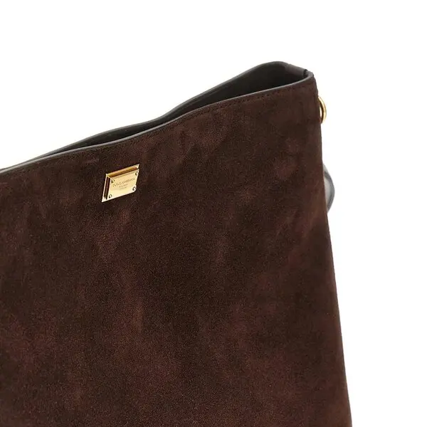 Dolce & Gabbana Vittoria Suede Leather Big Bag - Brown