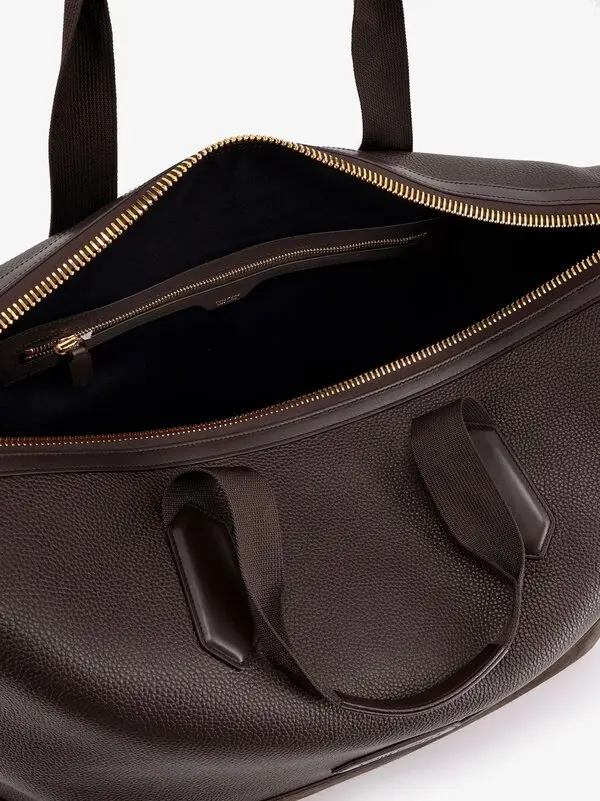 TOM FORD Leather Travel Bag With Suede Inserts