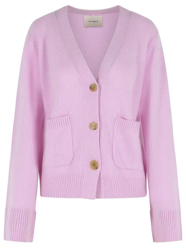 LISA YANG Cashmere & Silk Cardigan - Pink
