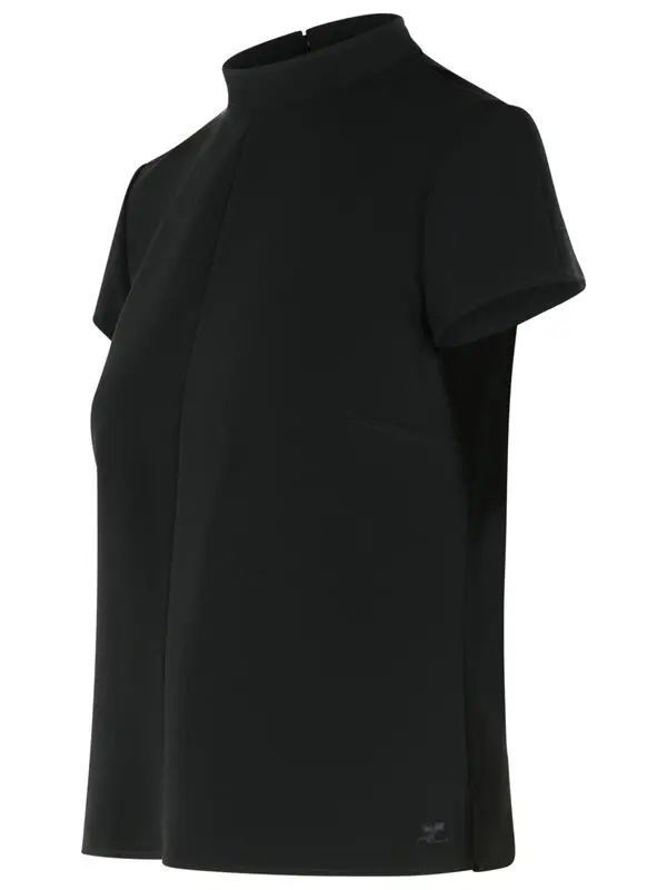COURREGES Heritage Polyester Blend T-shirt - Black