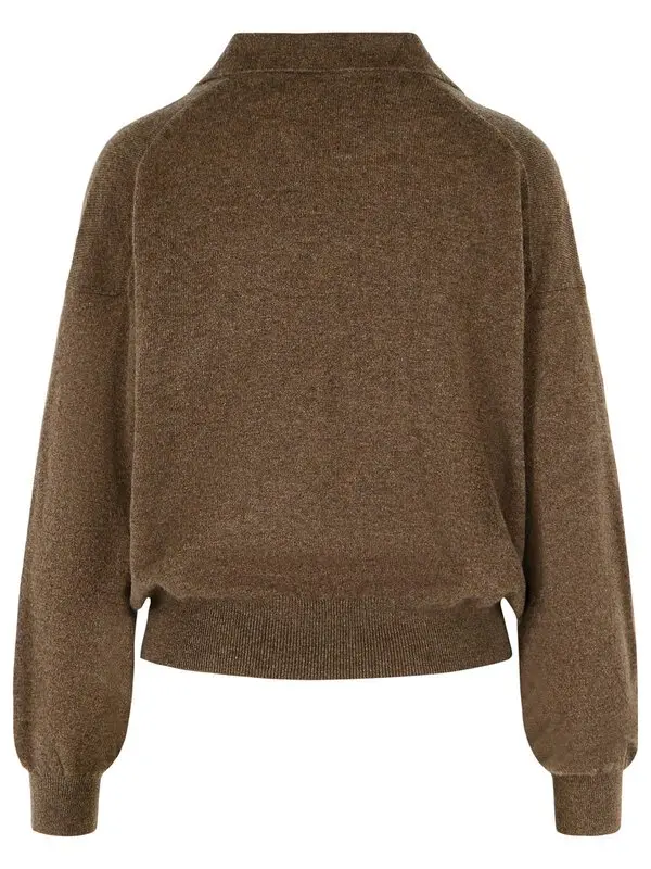 LISA YANG Katriel' Dark Truffle Cashmere Sweater - Brown