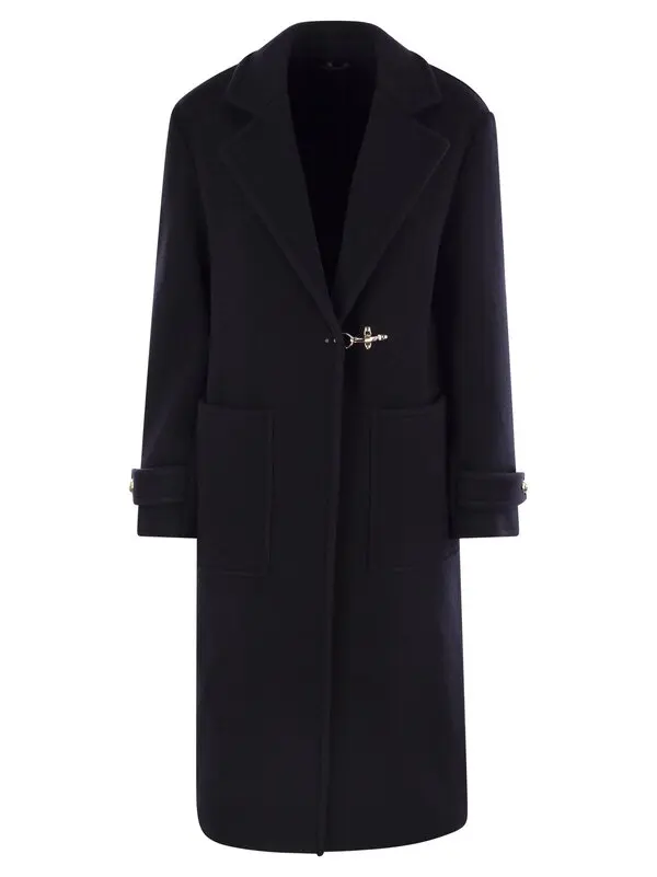 FAY Wool And Cashmere Coat - Blue