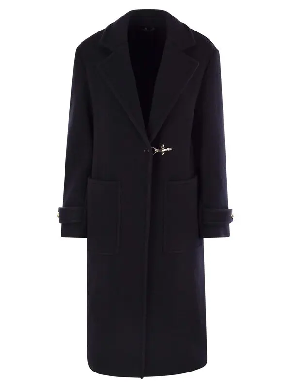 FAY Wool And Cashmere Coat - Blue