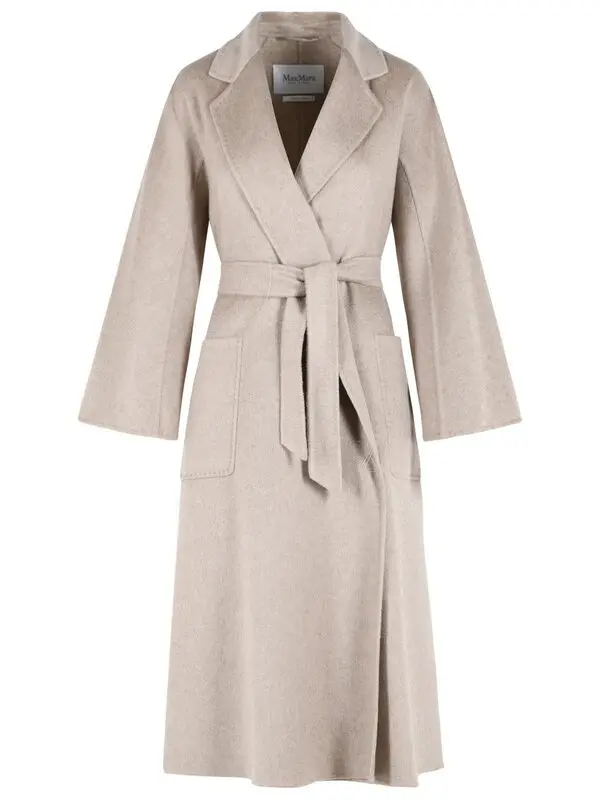 Max Mara Icon Ludmilla' Sand Beige Cashmere Coat - Cream