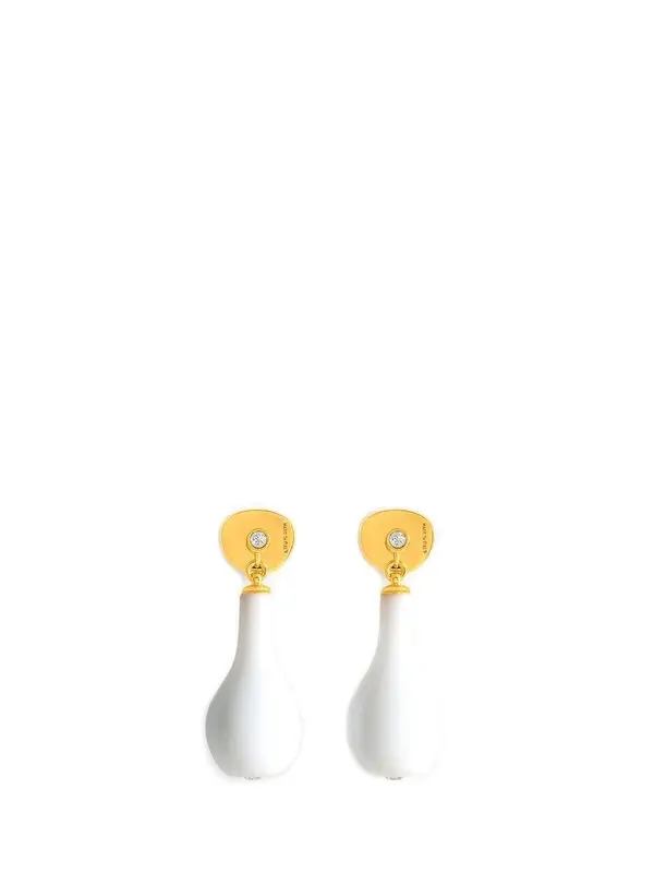 TOTEME Drop Earrings - White