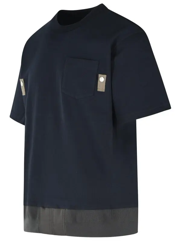 Sacai Navy Cotton T-shirt