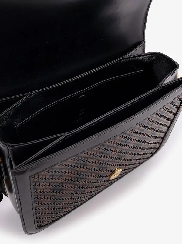 Valentino Garavani 9to5 Woven Leather Shoulder Bag