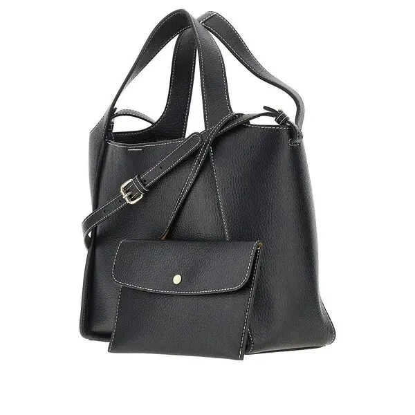 Stella McCartney Grained Alter Mat Stella Logo Bag - Black