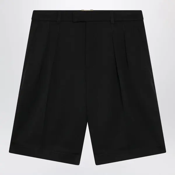 Saint Laurent Tailored Wool Bermuda Shorts - Black