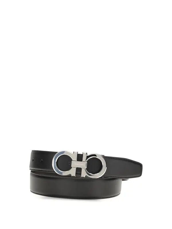 FERRAGAMO Gancini Belt - Black