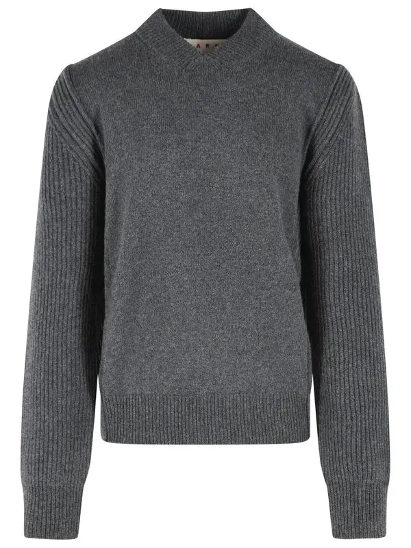 Marni Grey Virgin Wool And Cashmere Sweater