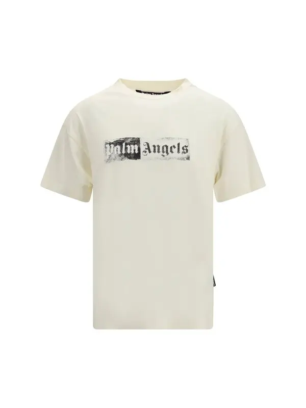 Palm Angels Stamp T-shirt With Logo - Multicolor