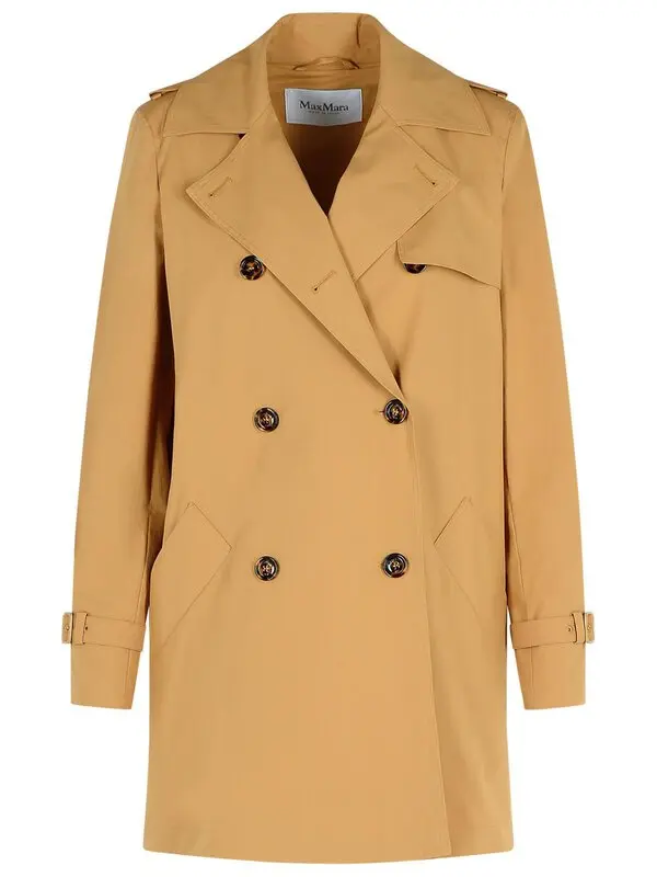 Max Mara Landa' Black Cotton Trench Coat