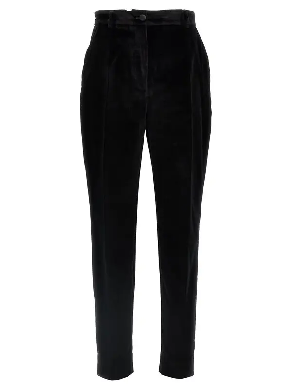 Dolce & Gabbana Velvet Tuxedo Pants - Black