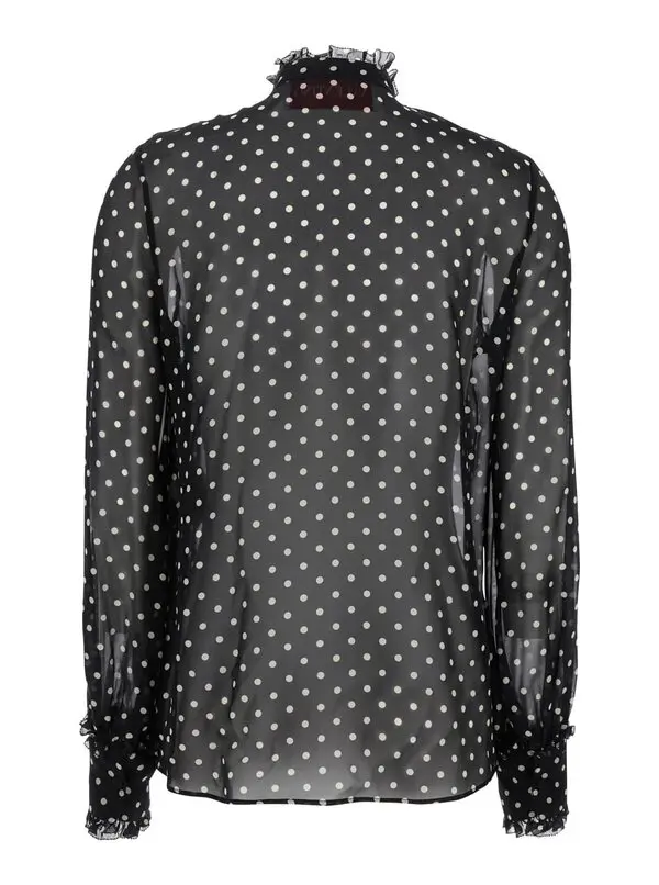 Valentino Garavani Silk Polka Dot Shirt With Embroidery - Multicolor