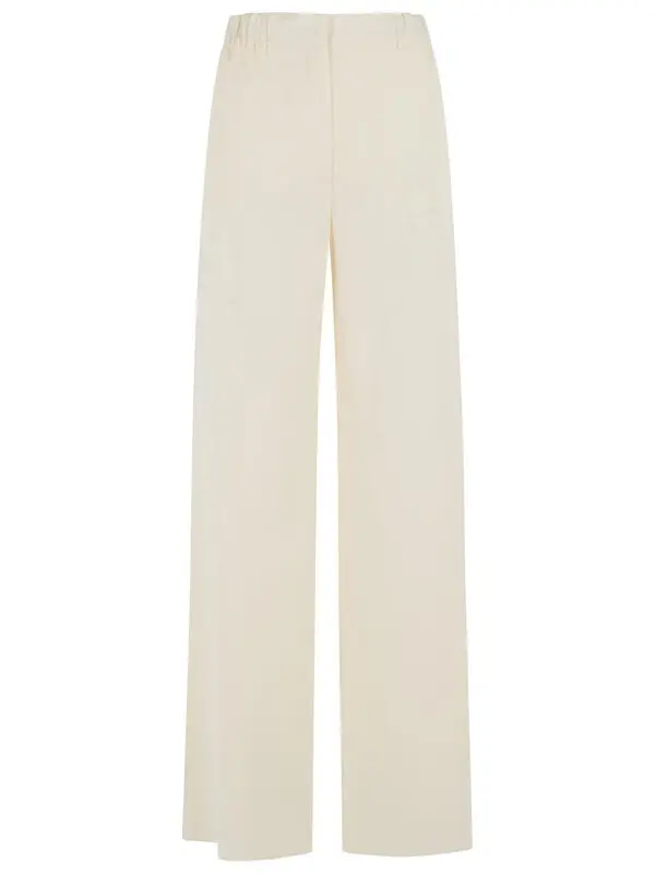 Max Mara Editto' Ivory Virgin Wool Pants