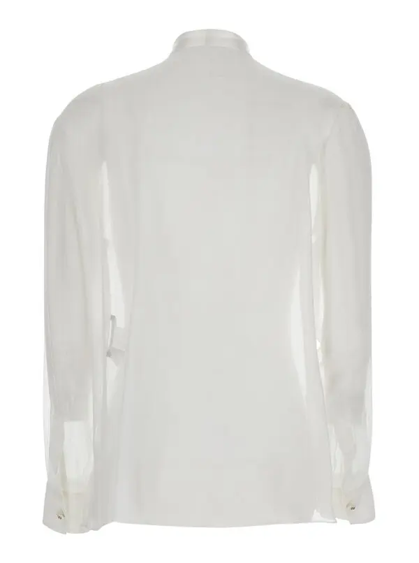 Dolce & Gabbana Silk Pussy-bow Shirt - Multicolor