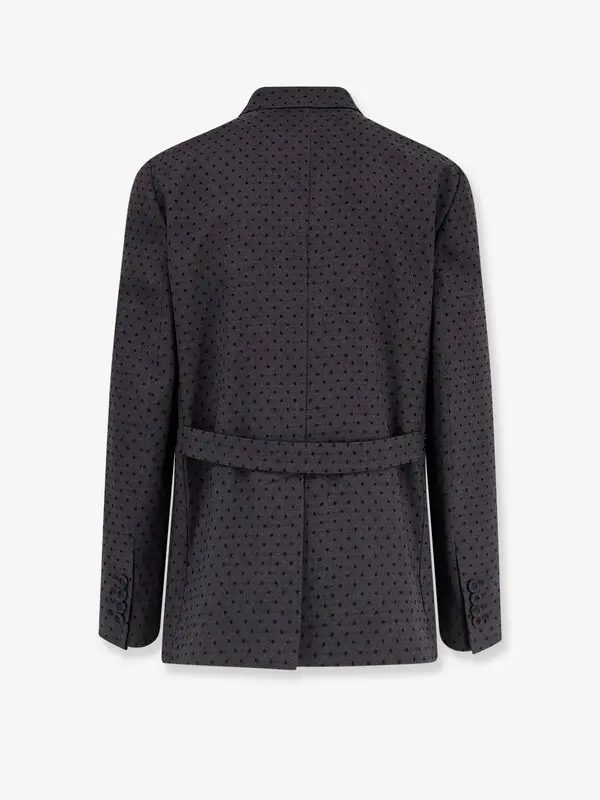 Dior Polka-dots Virgin Wool And Alpaca Jacquard Blazer - Multicolor