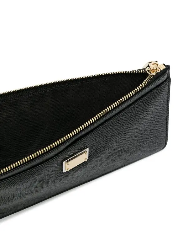 Dolce & Gabbana Coin Purse With Logo Plaque - Black