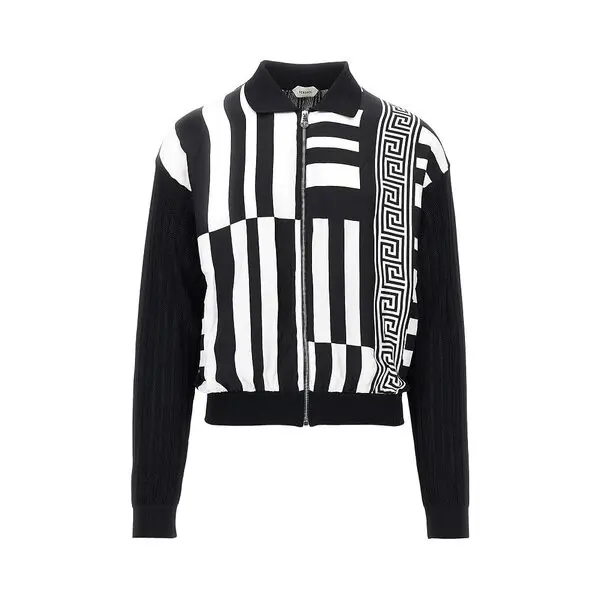 Versace Cardigan With Sylvester Print - Black