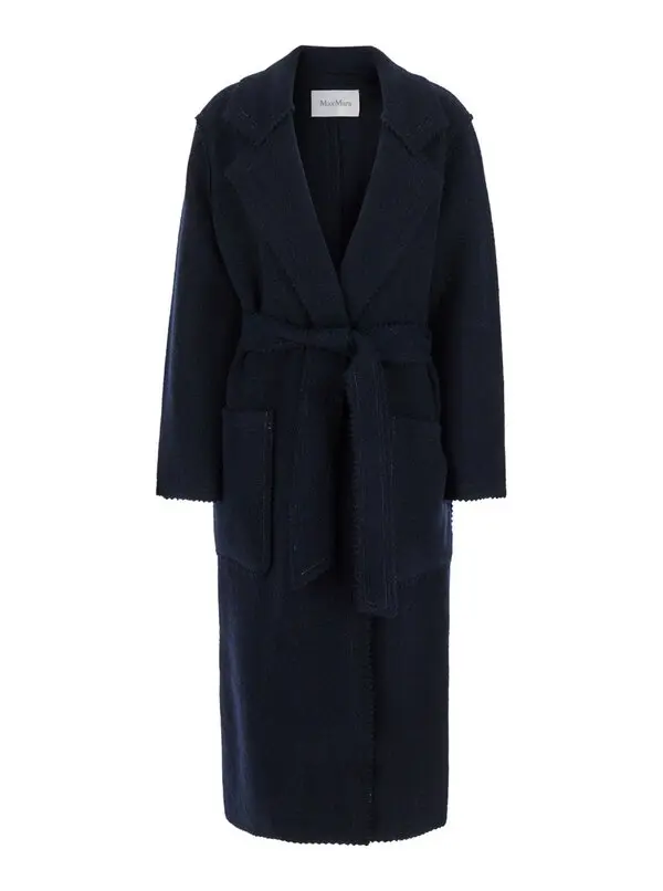 Max Mara Long Wool And Cashmere Coat - Multicolor