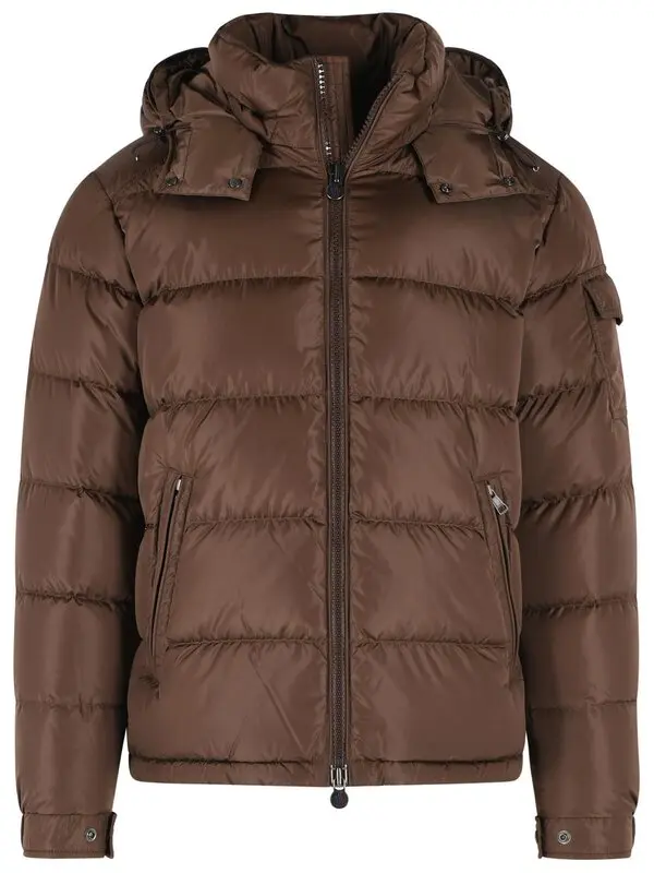 Moncler Matt 'maya' Polyamide Down Jacket - Brown