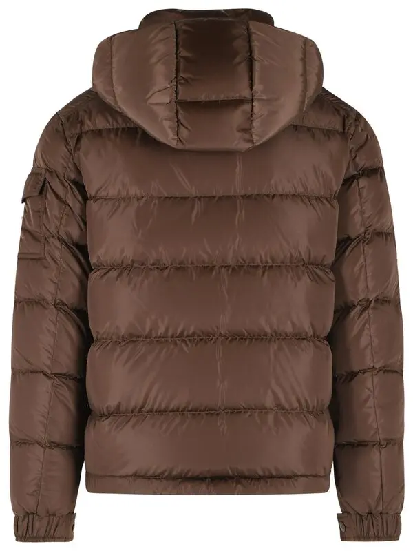 Moncler Matt Maya Polyamide Down Jacket - Brown