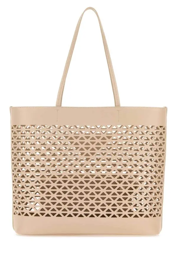 Prada Sand Leather Shopping Bag