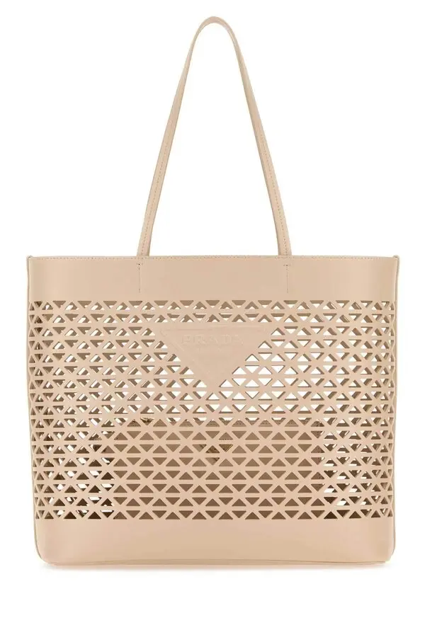 Prada Leather Shopping Bag - Brown