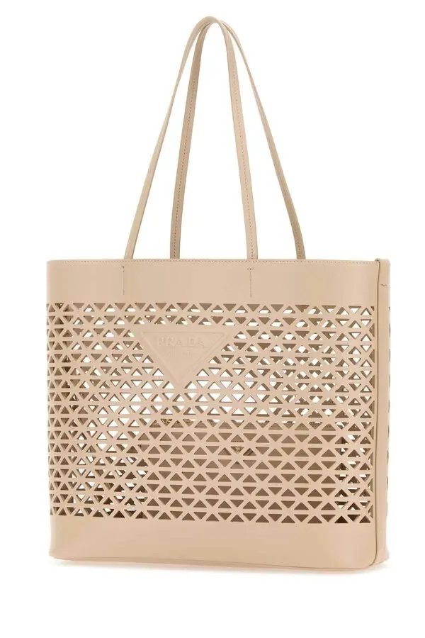 Prada Leather Shopping Bag - Brown
