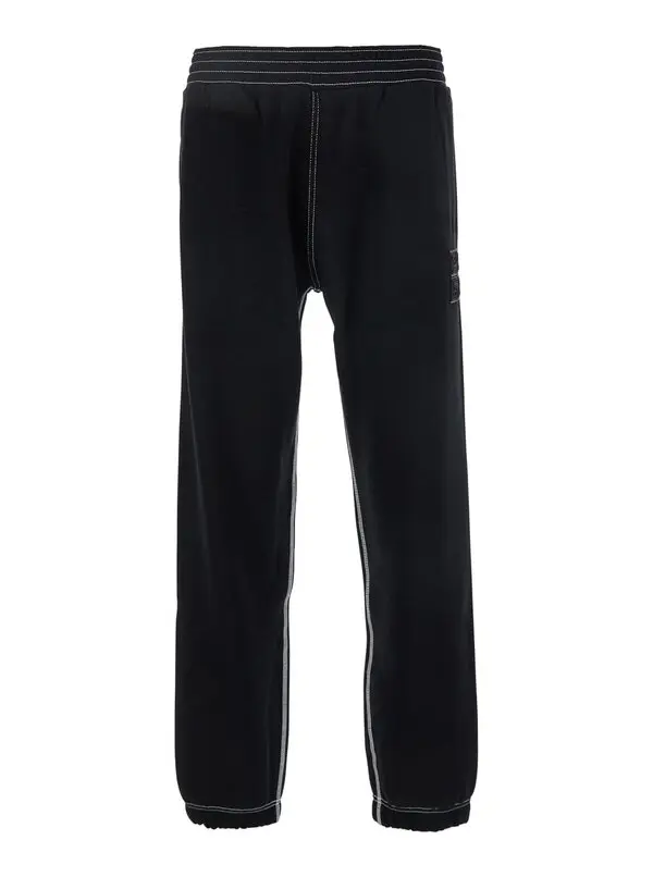 Givenchy Black Jogger Pants With 4g Embroidery In Cotton