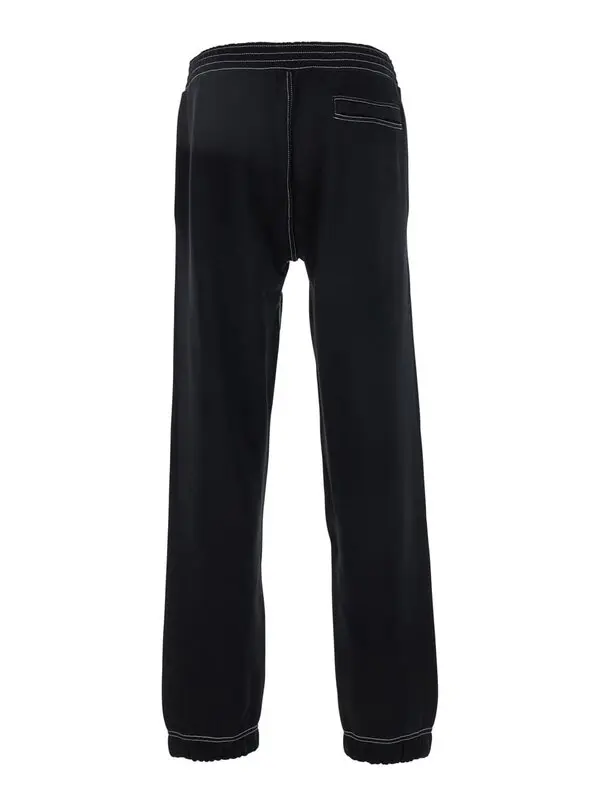 Givenchy Black Jogger Pants With 4g Embroidery In Cotton