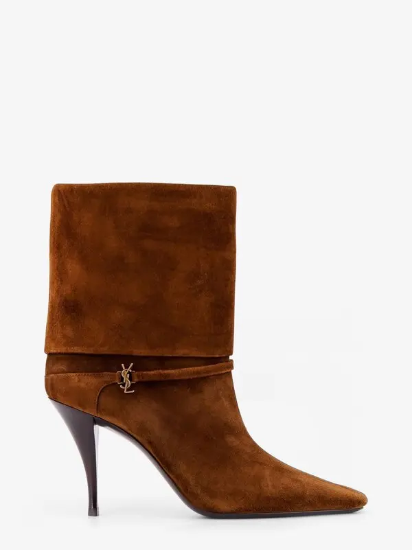 Saint Laurent Vicky 90 Suede Boots - Multicolor
