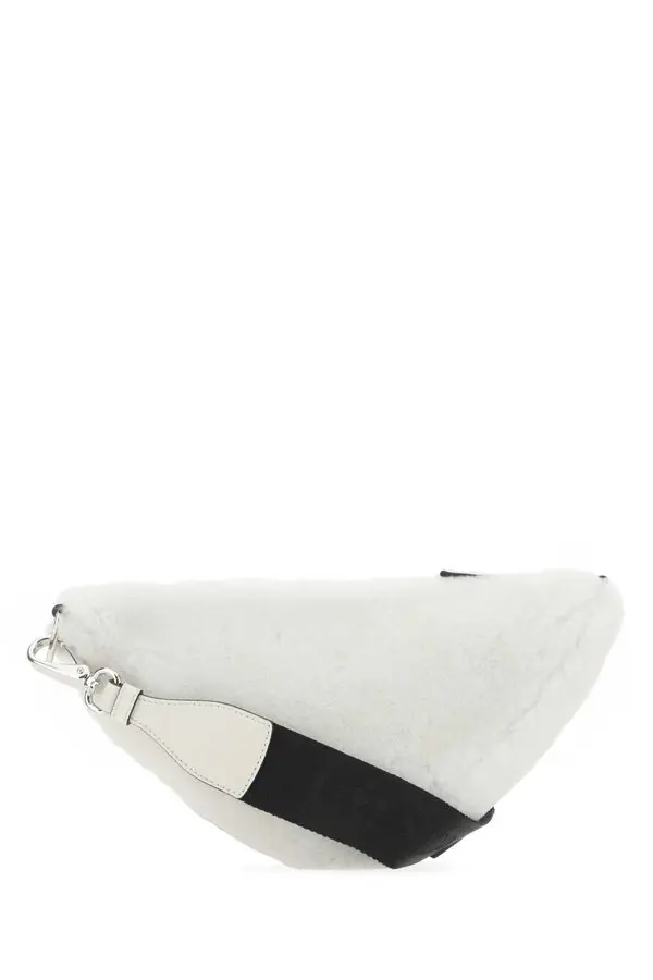 Prada Shearling Triangle Crossbody Bag