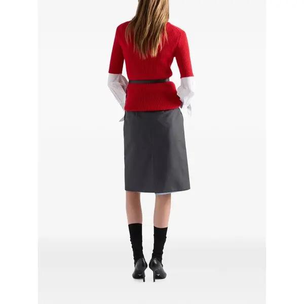 Prada Grey Skirts Pencil Skirts