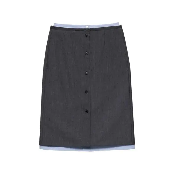 Prada Grey Skirts Pencil Skirts - Gray