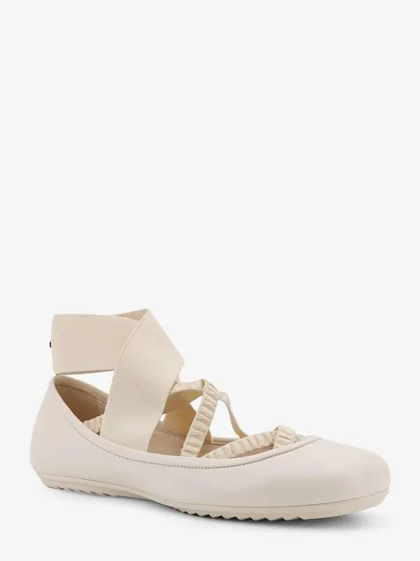 Dior Leather Ballerinas With Elastic Bands - Multicolor