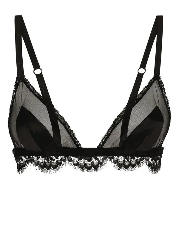 Dolce & Gabbana Semi-transparent Bra - Black