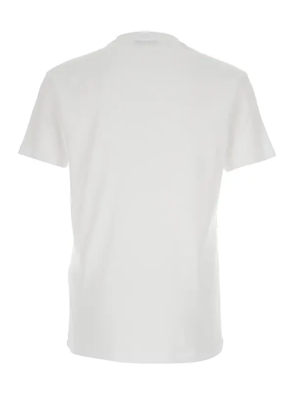 TOM FORD Crew Neck T-shirt With Logo Embroidery On The Front And Perforated Design In Cotton For - White