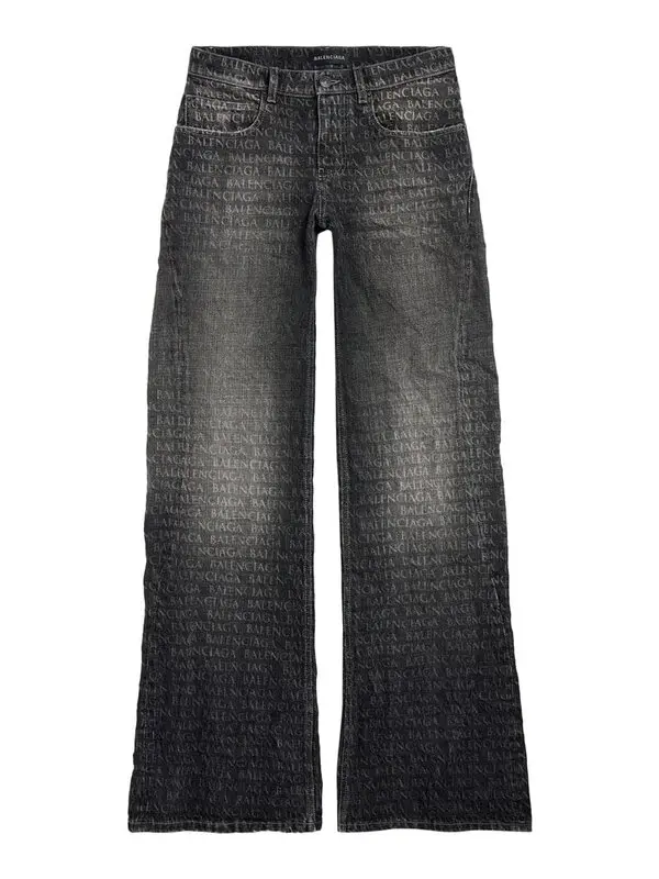 Balenciaga Women`s Black Wide-leg Trousers - Multicolor